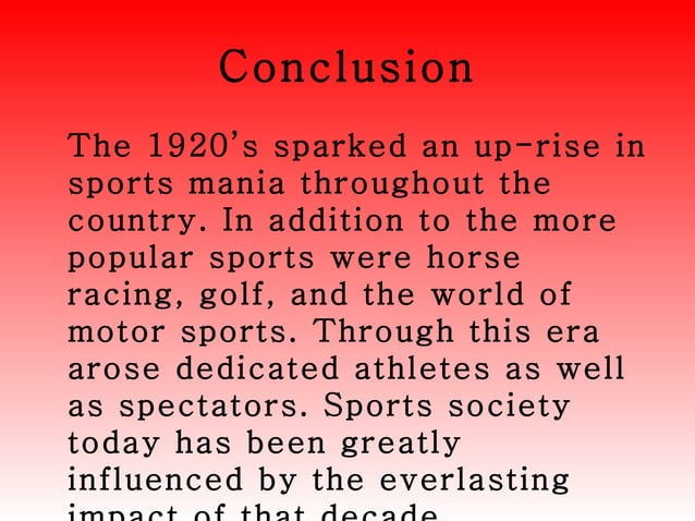 Roaring Twenties Sports | PPT