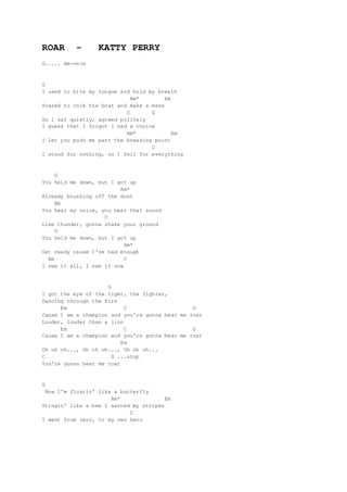 Roar katy perry | PDF