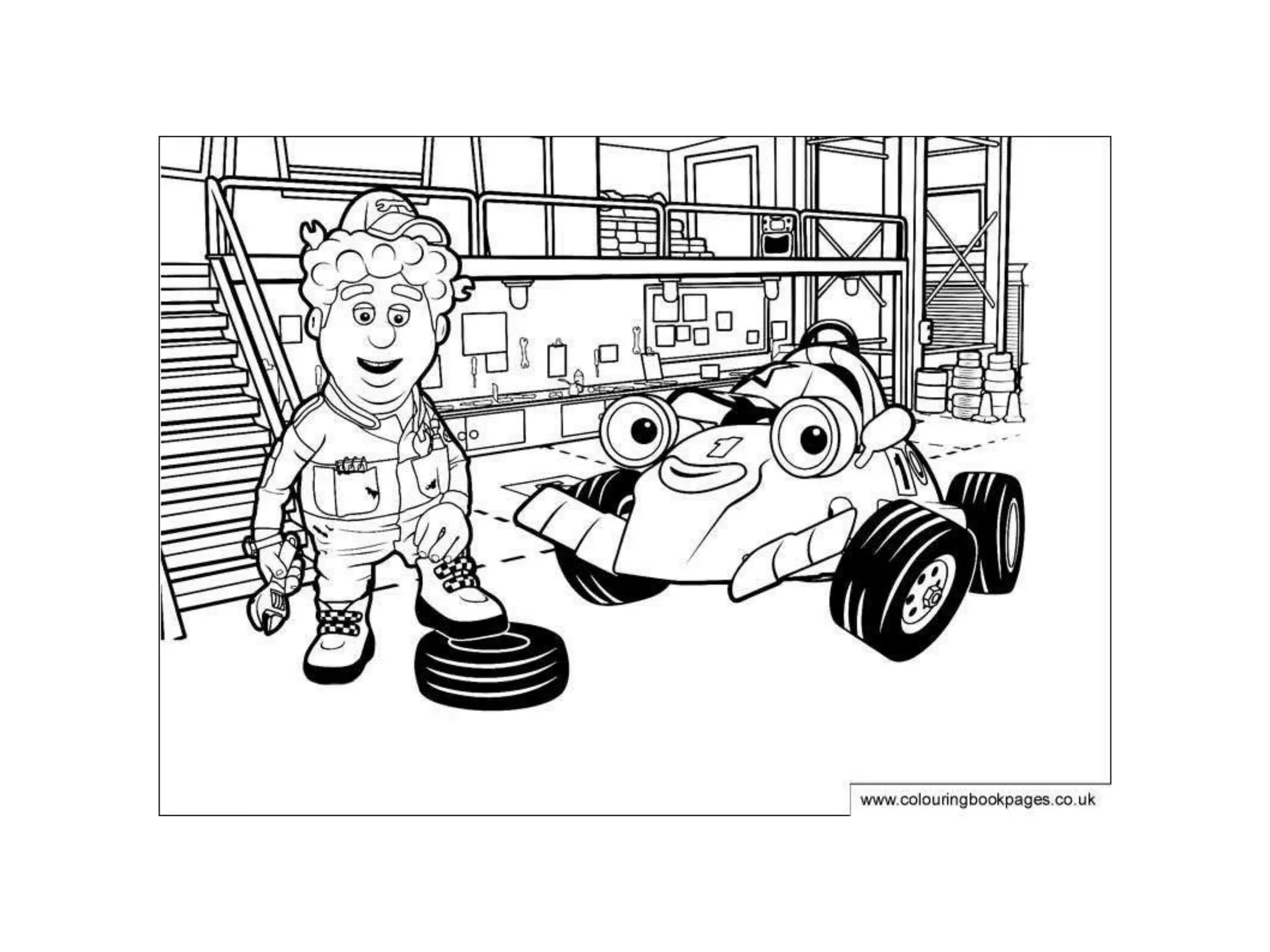 Roary the racing car Colouring Pages and Kids Colouring Activities | PPT