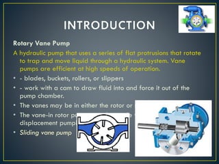 Rotary Vane Pump | PPTX