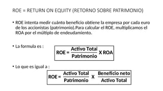 ANALISIS DE RATIOS DE RENTABILIDAD Y EFICIENCIA | PPTX