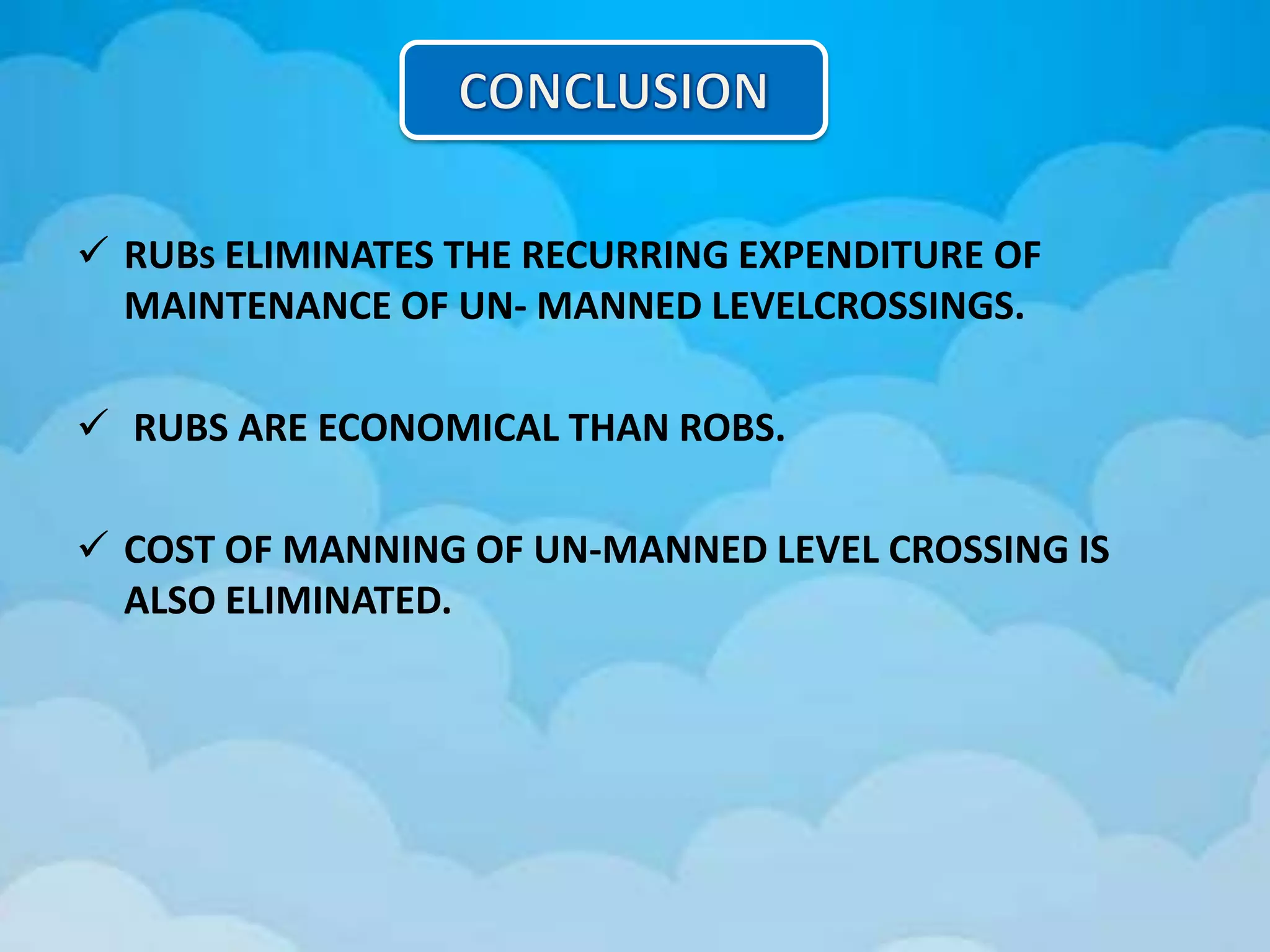 ELIMINATION OF LEVEL CROSSING BY CONSTRUCTION OF ROAD OVER/UNDER ...