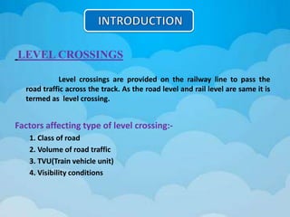 ELIMINATION OF LEVEL CROSSING BY CONSTRUCTION OF ROAD OVER/UNDER ...