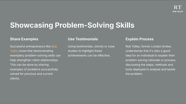 Rob Tolley - Building Stronger Client Relationships Using Problem ...