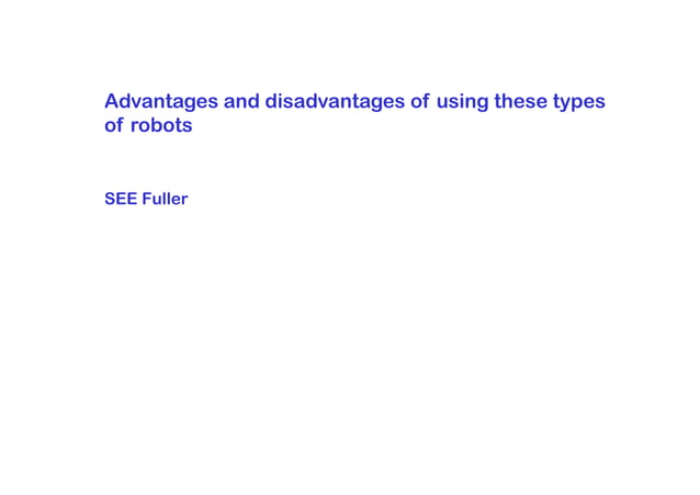 Robotics 4M Topic slides about types of robots | PPT