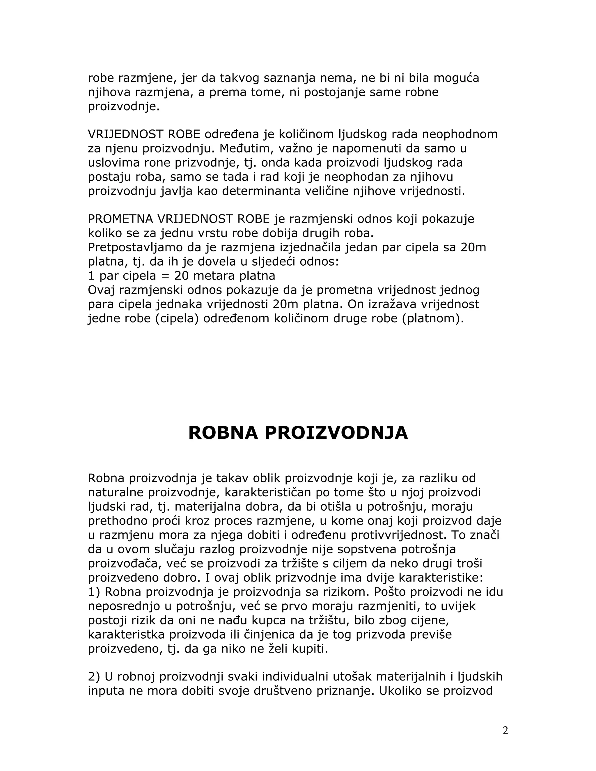 Roba poznavanje robe | DOC