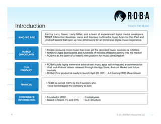 ROBA Q2 2011 Intro | PDF