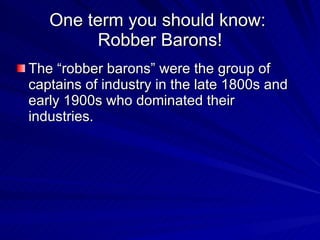 Robber Barons | PPT