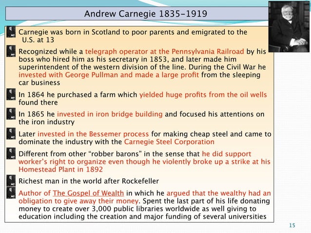 Robber baronsor captainsofindustryppt | KEY | Commodities | Economy