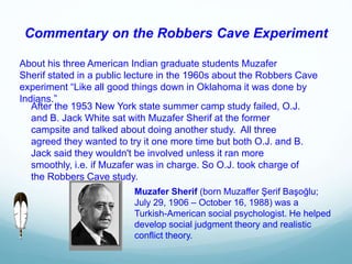 Robbers Cave Study Summary | PPTX