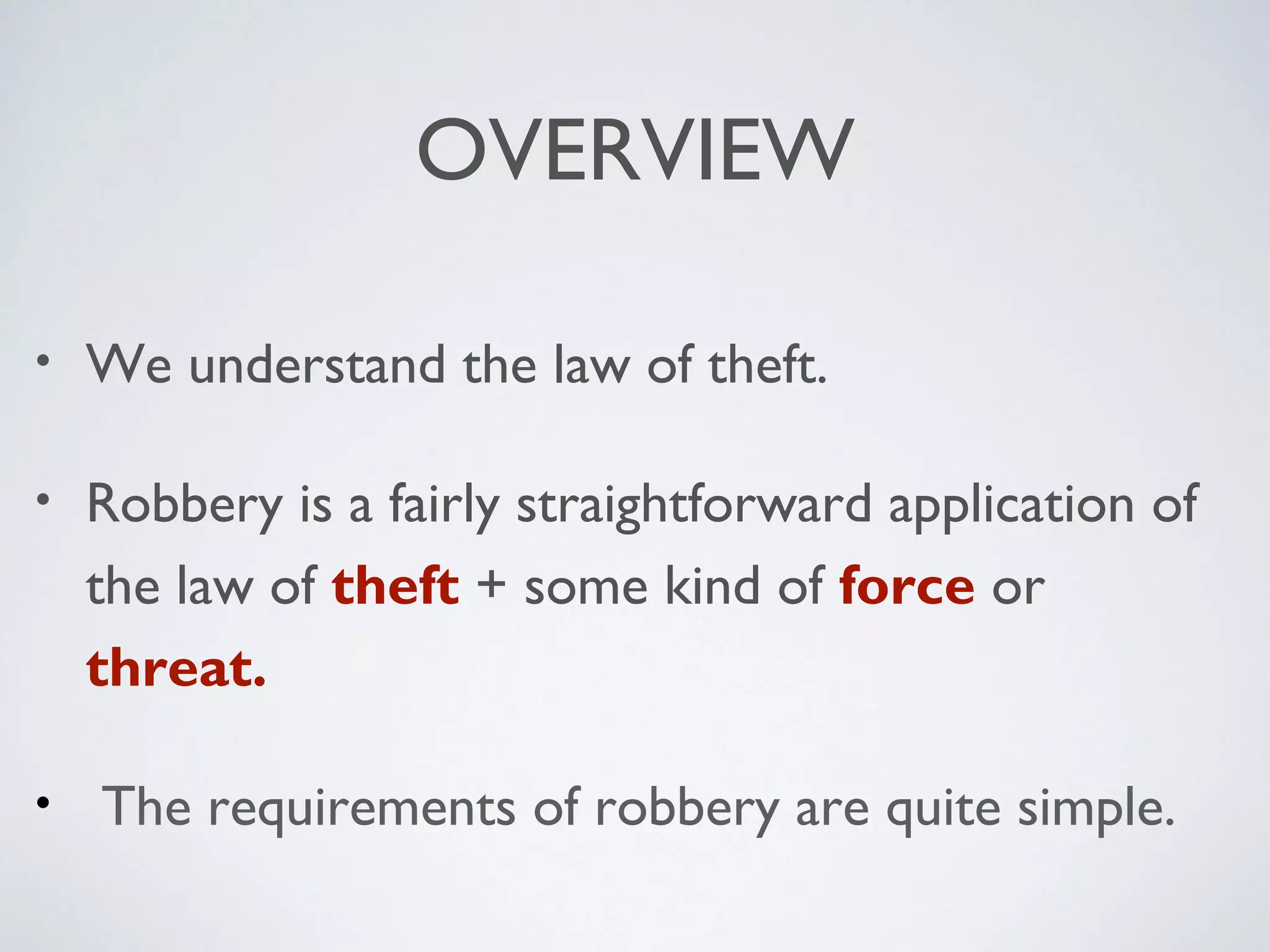 Robbery | PPT