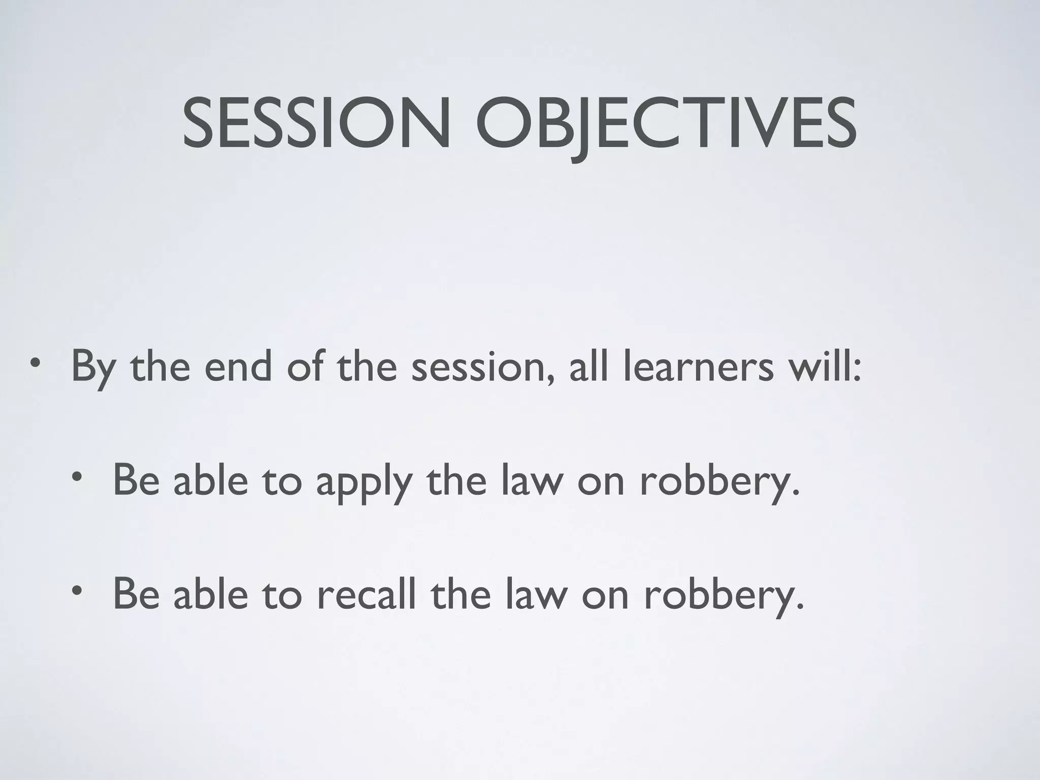 Robbery | PPT