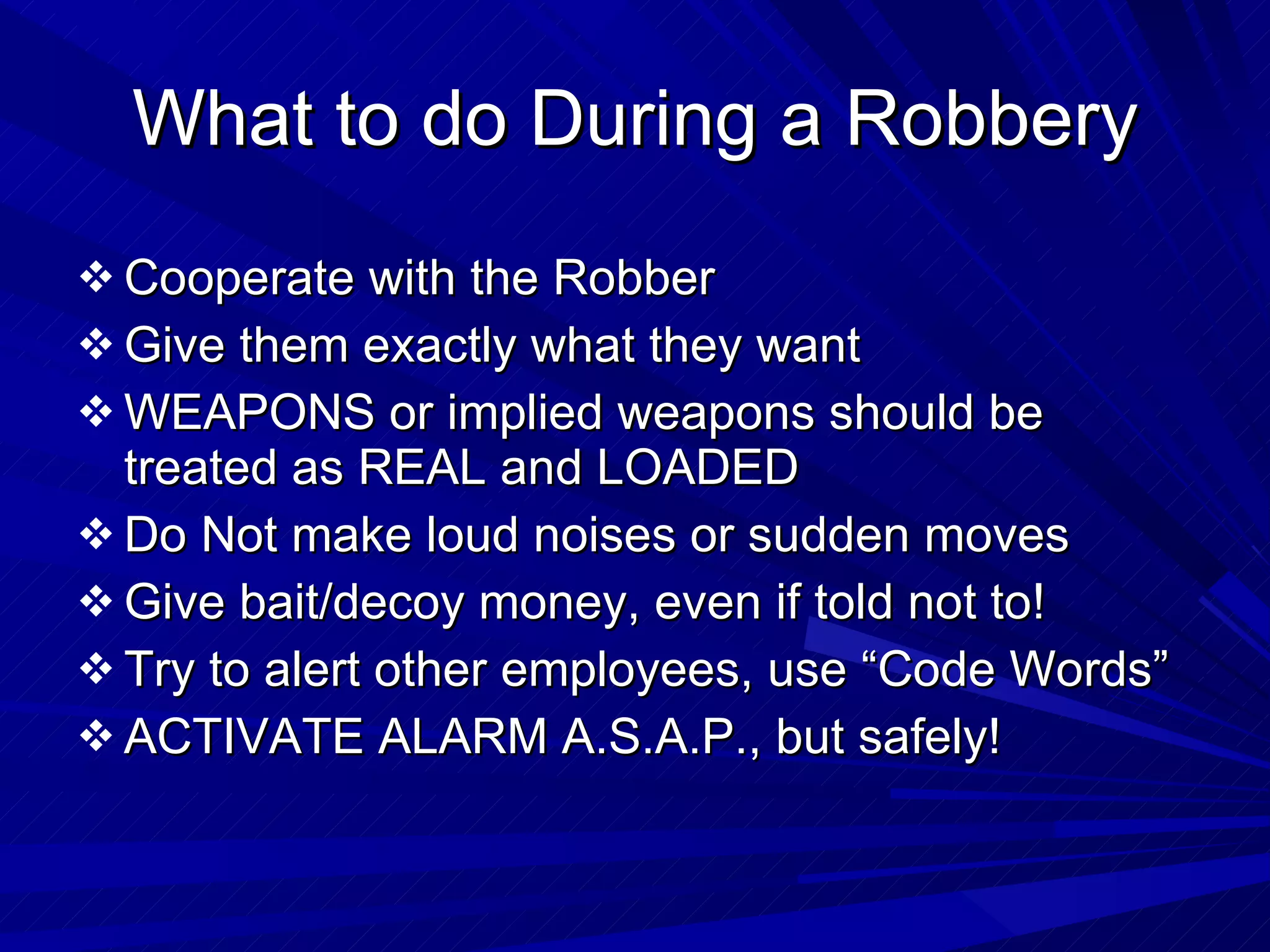 Robbery prevetion and awareness | PPT