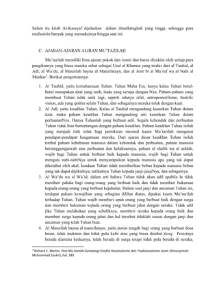 Mu'tazilah - Aliran dalam Ilmu Kalam | DOCX