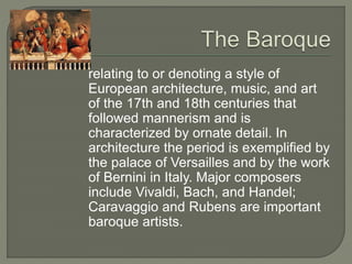 Antonio Vivaldi The Baroque Period