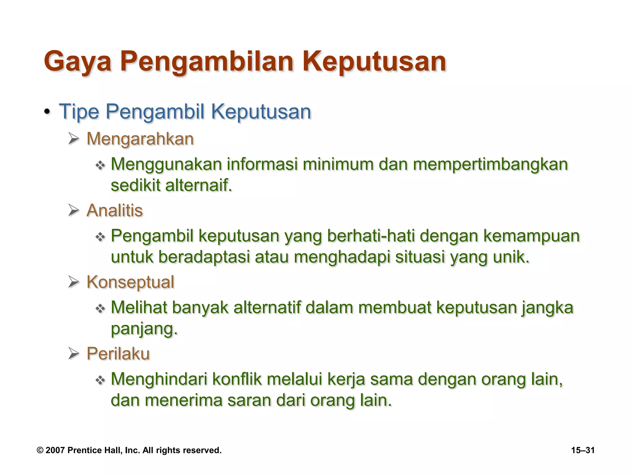 Robbins 6 _ Manajer Sebagai Pembuat Keputusan | PPSX