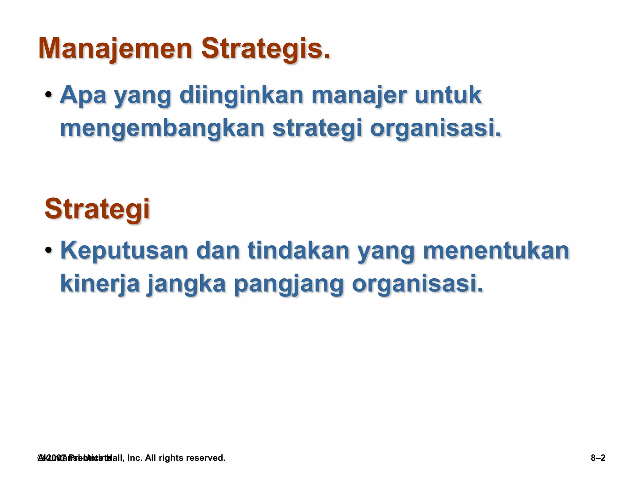 Robbins 8 _ Manajemen Strategik | PPSX