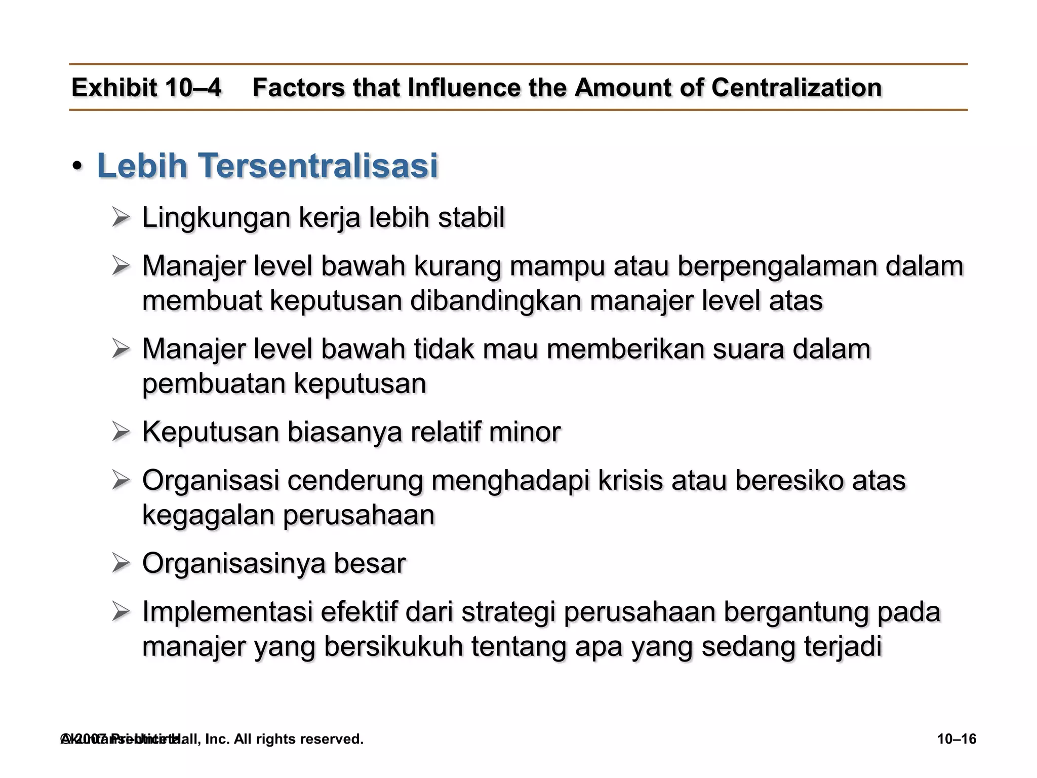 Robbins 9 _ Desain dan Struktur Organisasi | PPSX