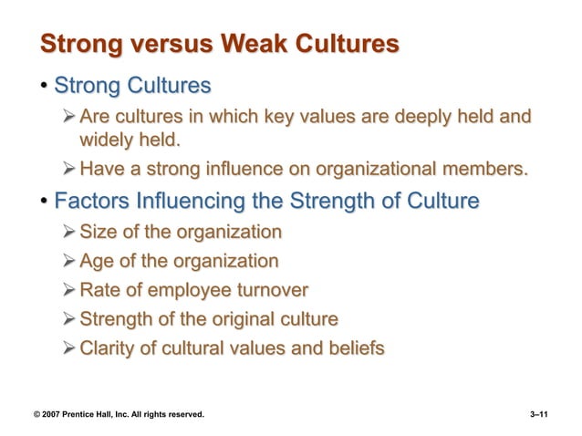 organisational culture Robbins ch3 - Robbins9 ppt03 | PPT