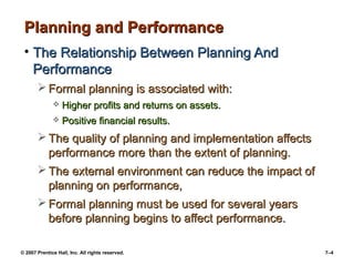 Foundations of Planning ( Management Chapter 7 ) | PPT