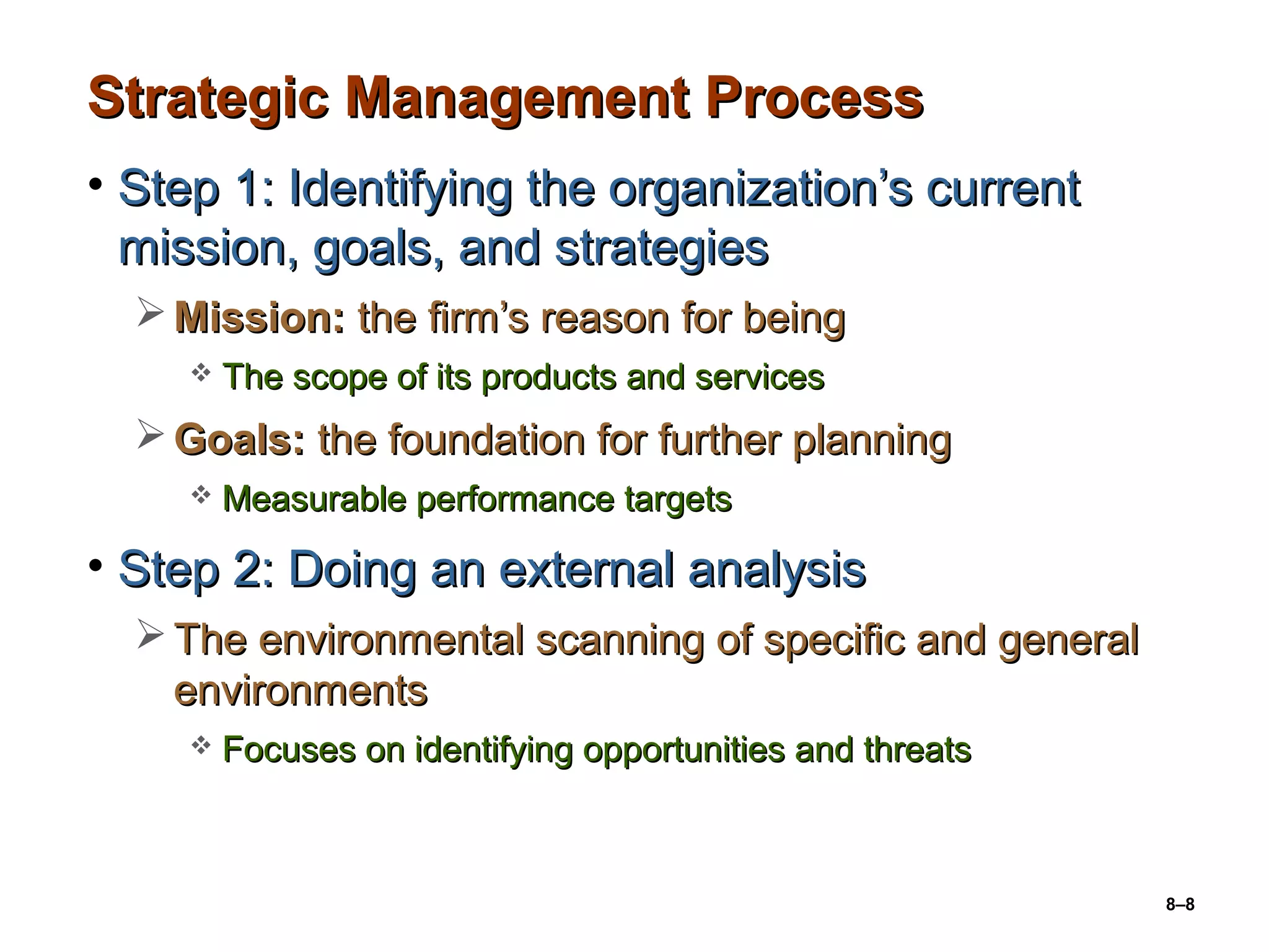Strategic management introduction to the Strategic management | PPT