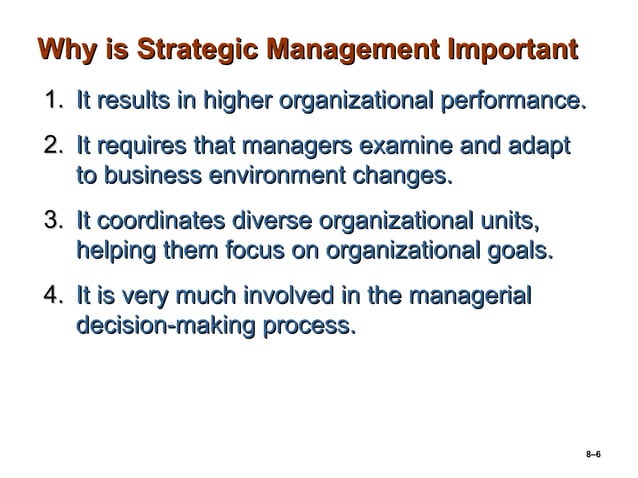 Strategic management introduction to the Strategic management | PPT