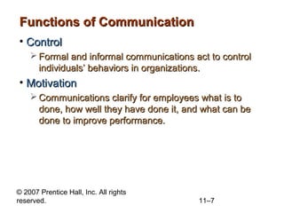 Robbins9 ppt11 communication | PPT