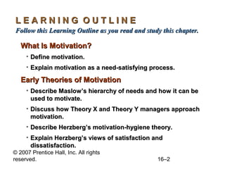 Robbins9 ppt16 motivation | PPT