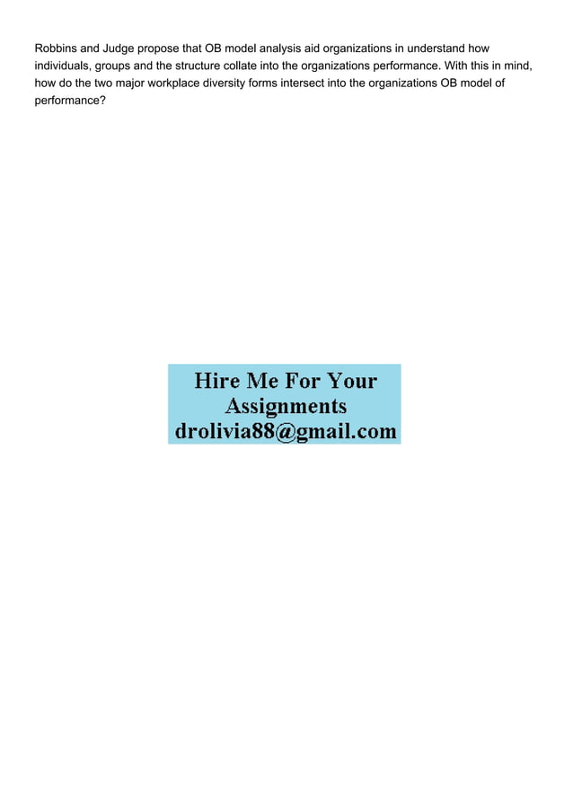 Robbins and Judge propose that OB model analysis aid organiz.pdf