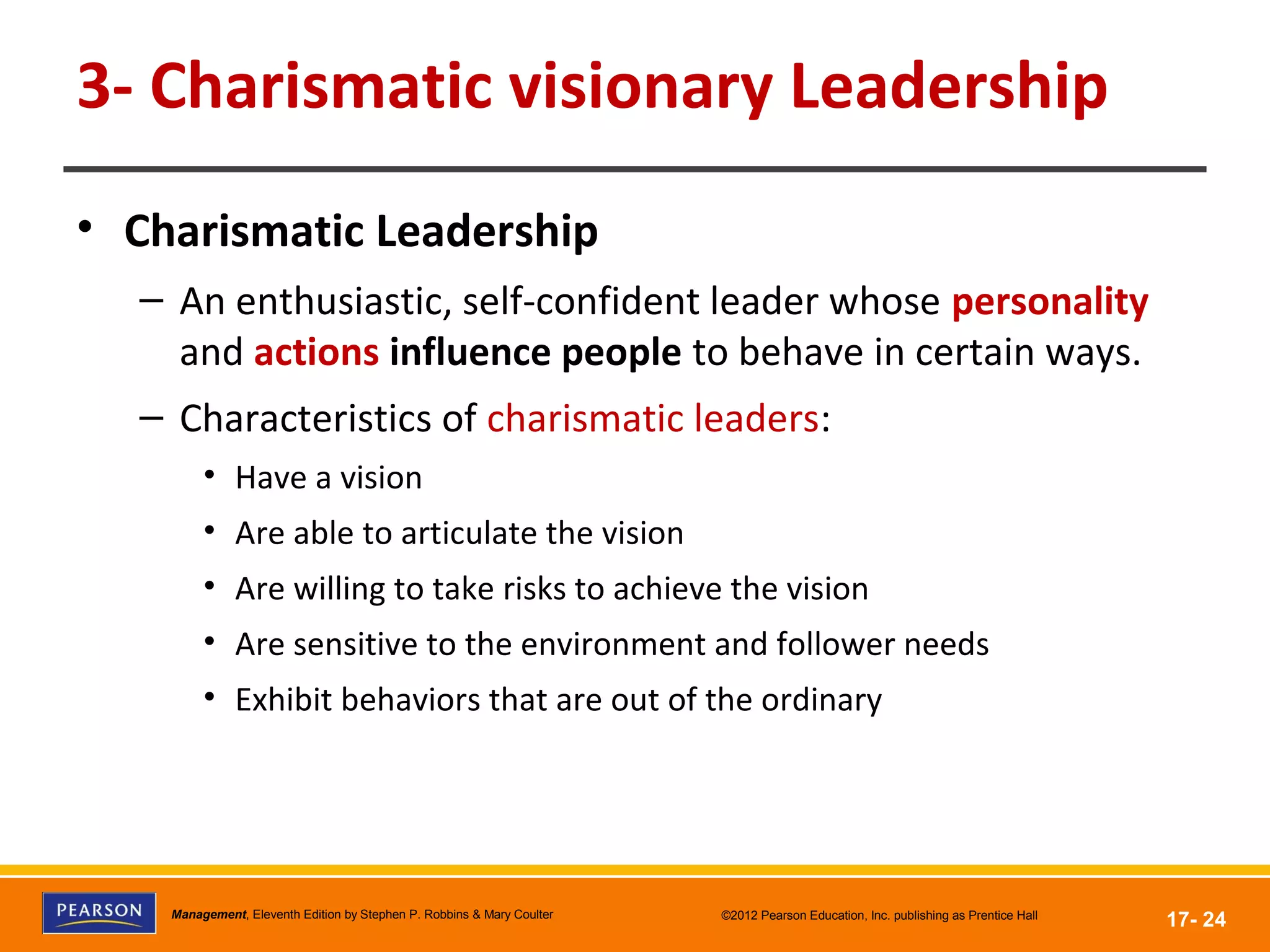 Robbins mgmt11 ppt17- managers as leaders | PPT