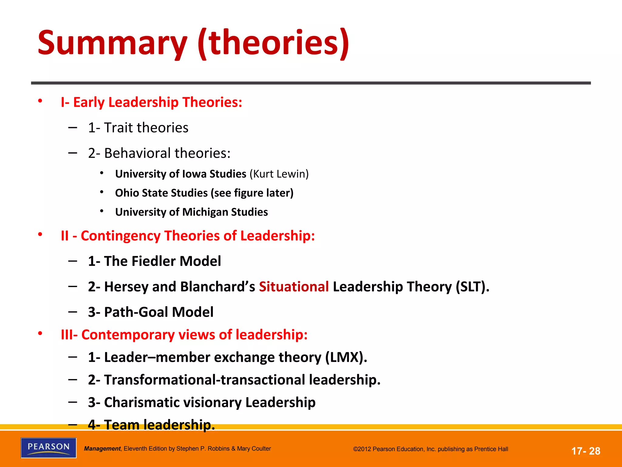 Robbins mgmt11 ppt17- managers as leaders | PPT