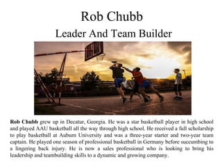Rob chubb – professional basketball player | PPT