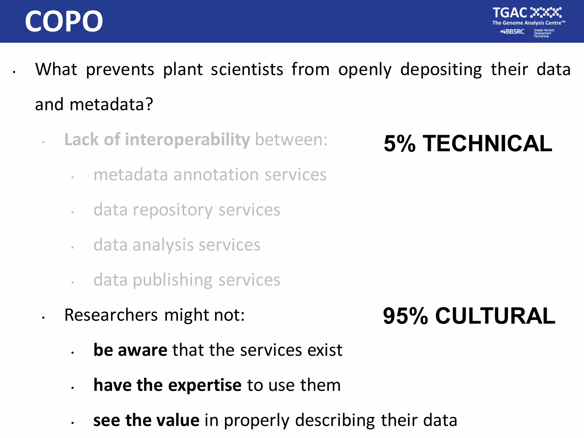 COPO - Collaborative Open Plant Omics, by Rob Davey | PDF | Databases ...
