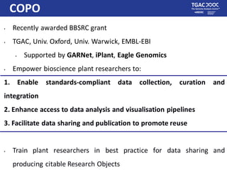 COPO - Collaborative Open Plant Omics, by Rob Davey | PDF | Databases ...