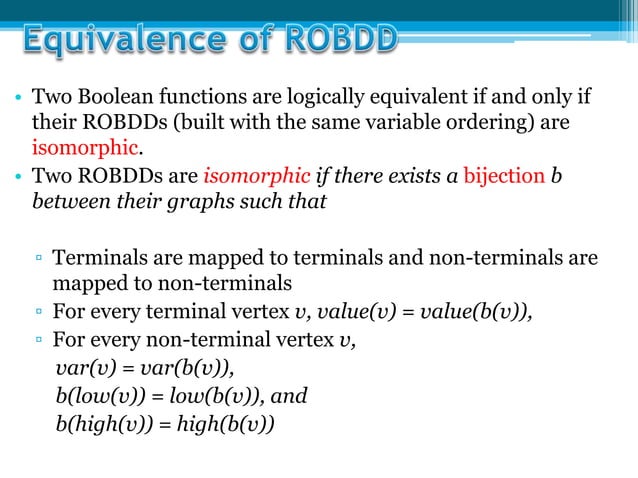 ROBDD&Charecteristics | PPT