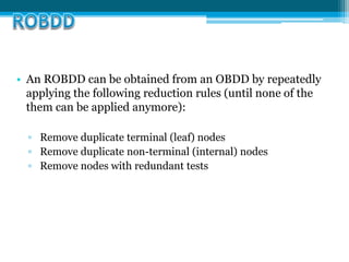 ROBDD&Charecteristics | PPT