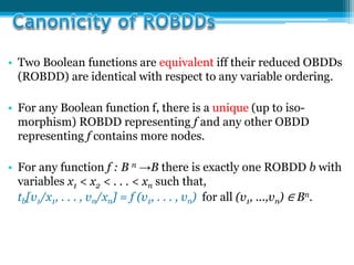 ROBDD&Charecteristics | PPT