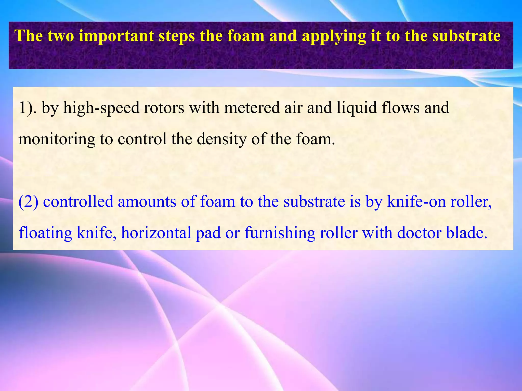 foaming and defoaming agent | PPTX