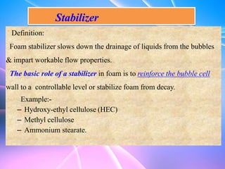 foaming and defoaming agent | PPTX