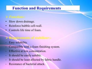 foaming and defoaming agent | PPTX