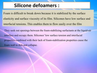 foaming and defoaming agent | PPTX