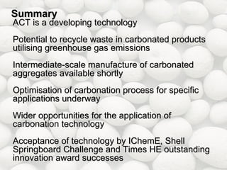 Introduction to Accelerated Carbonation - Robert Williams (Carbon8 ...