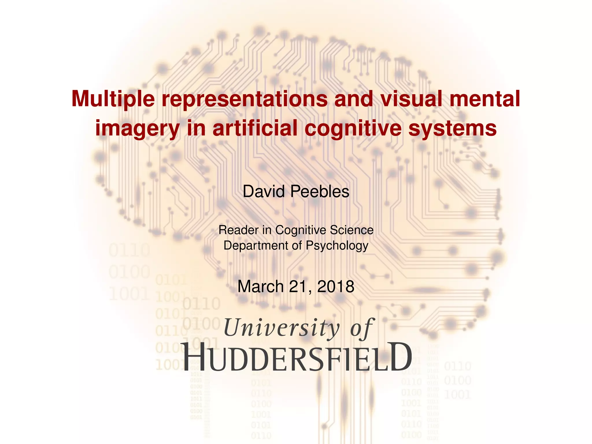 Multiple representations and visual mental imagery in artificial ...