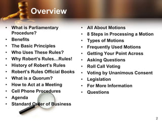 Parliamentary Procedure Workshop | PPTX