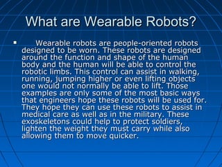 Robert wearable robots | PPT