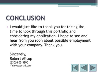 Robert Allsop Portfolio Begin Here | PPT