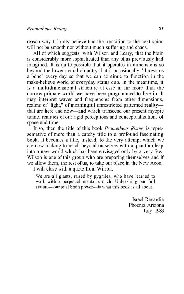 Prometheus Rising | PDF