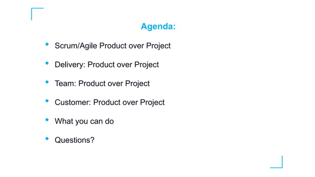 Scrum: Project Focus or Product Focus | PPT