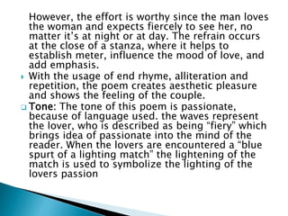 Stylistic analysis of Robert browning's poem "Meeting at night" | PPTX