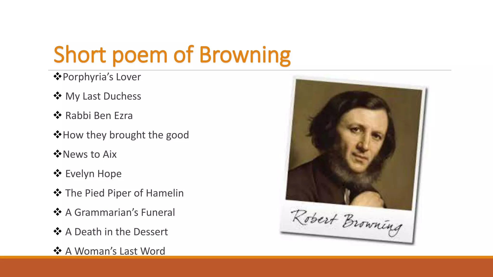 Robert browning ppt | PPTX